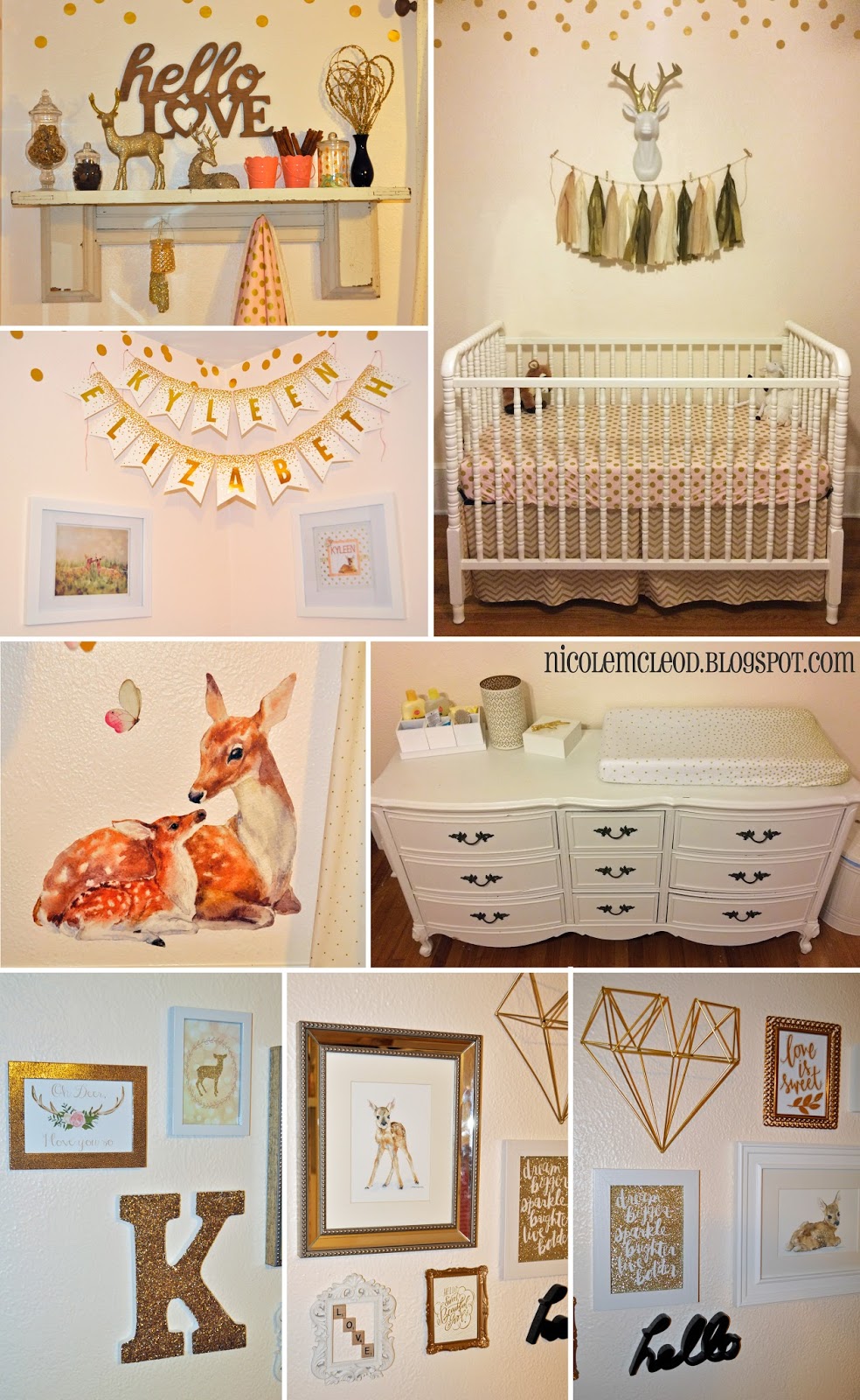 Finding Beauty in Life: Blush Pink and Gold Baby Deer (Fawn) Girl's ...