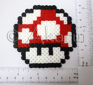 AYC0033 - Mario Mushroom (Red) Pyssla | Akarui