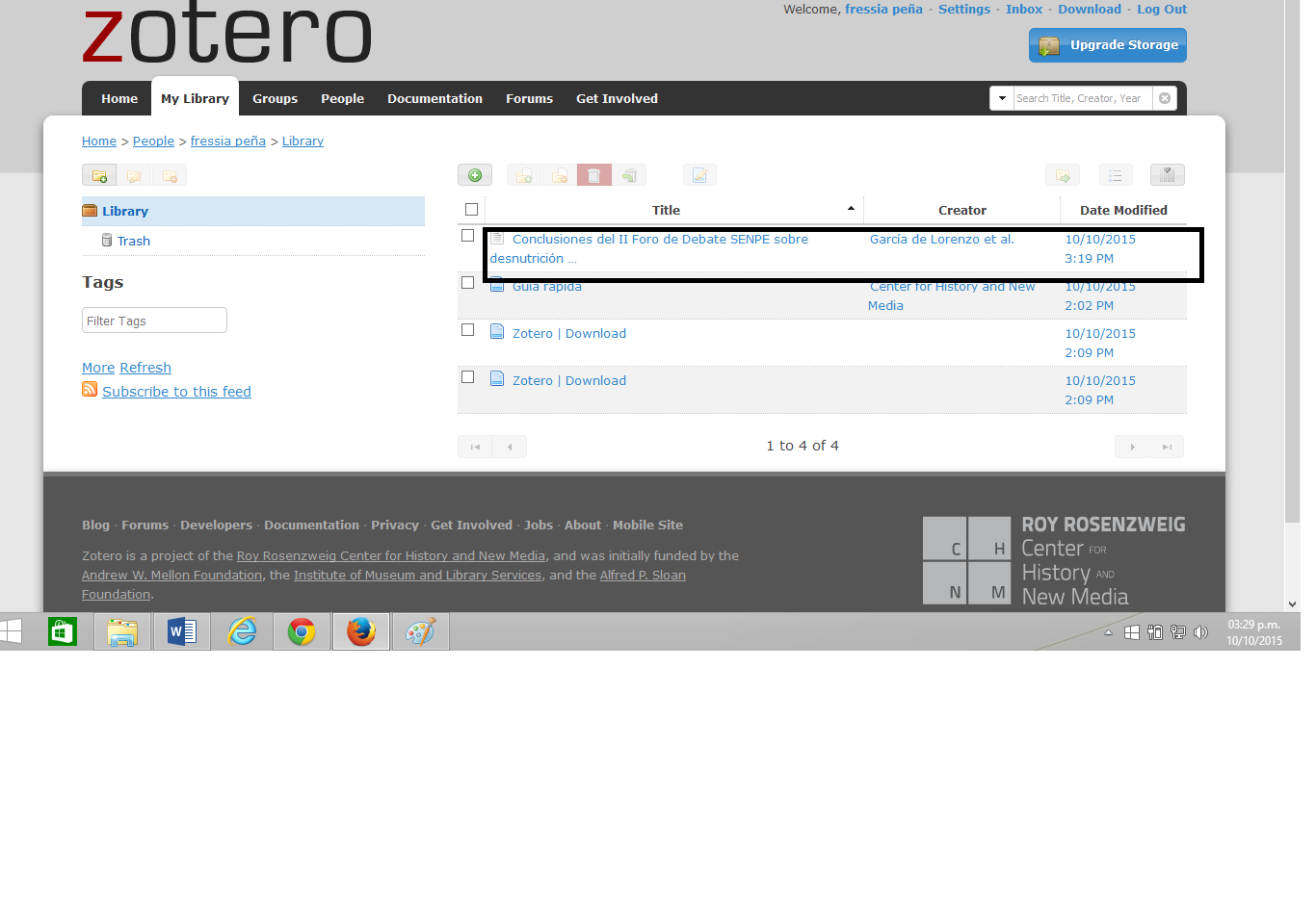 conociendo el mundo de la medicina: USO DE ZOTERO