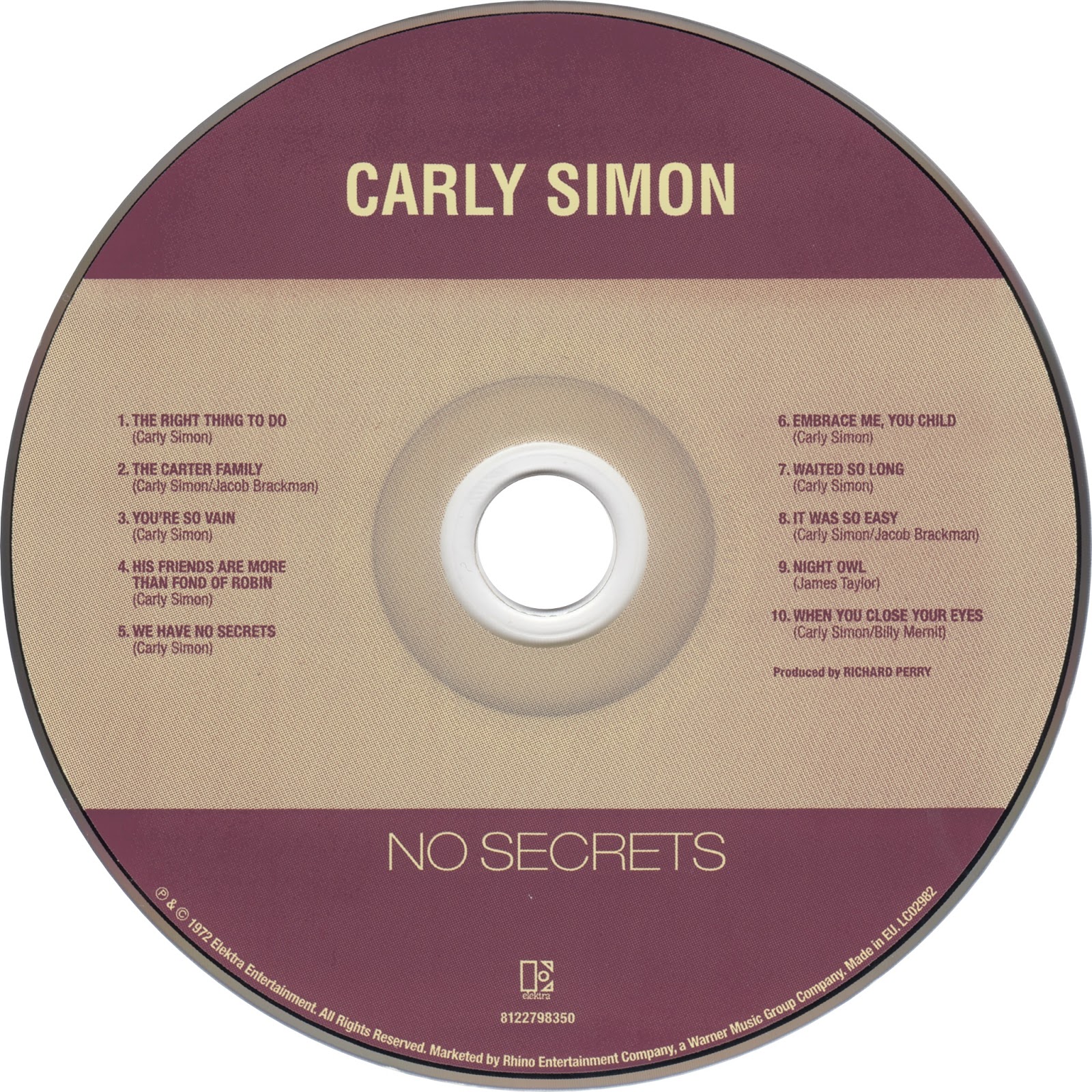 1972 No Secrets - Carly Simon - Rockronología