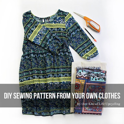 DIY Sewing Pattern from Your Own Clothes | TUTORIAL | thee Kiss of Life ...