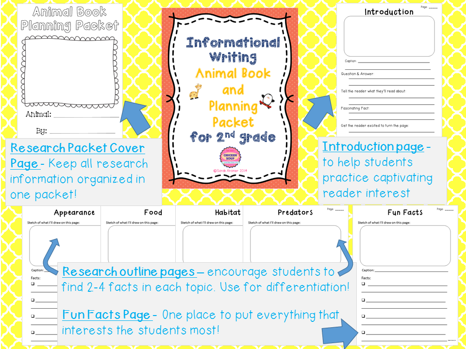 Chicken Soup: Teachers are Heroes & 2nd Grade Animal Research Packets