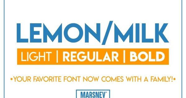 Font: Lemon/Milk - MARSNEV: blog