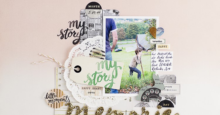 {Scrapbooking} Layout mit Open Book von Maggie Holmes | Wir schauen uns ...