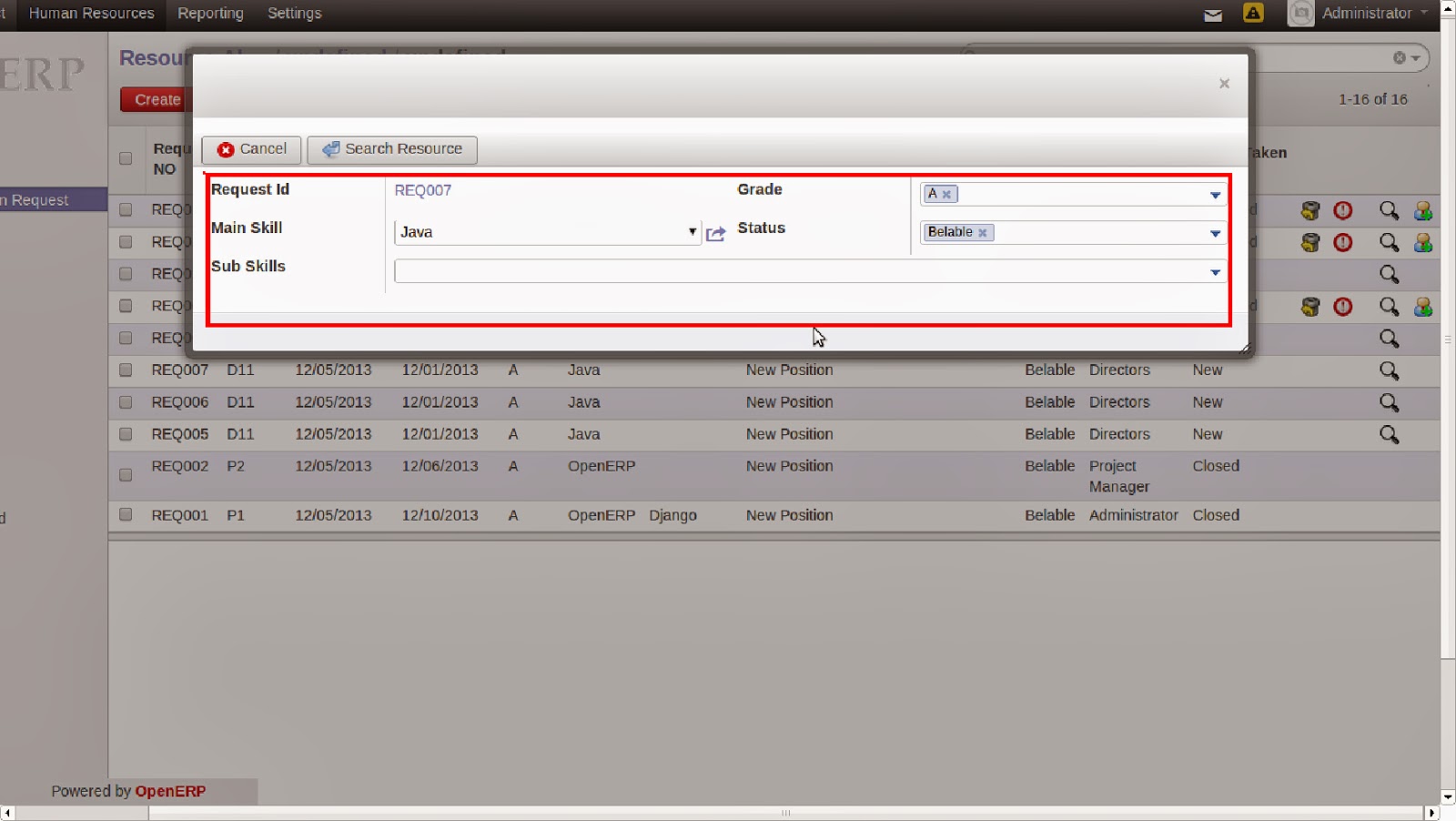Odoo Openerp 7 Resource Management Pragmatic Techsoft