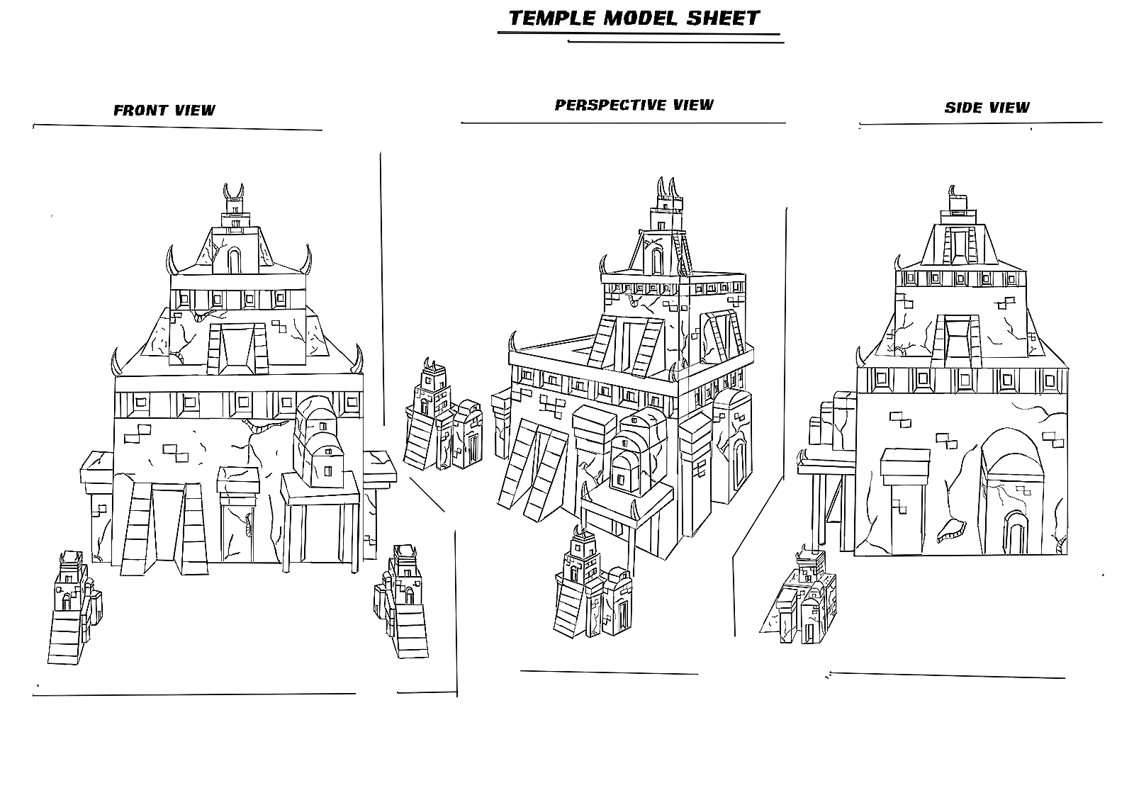 Archit Folio: temple concept sheet