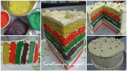 SweetieSaQi: Rainbow Cake