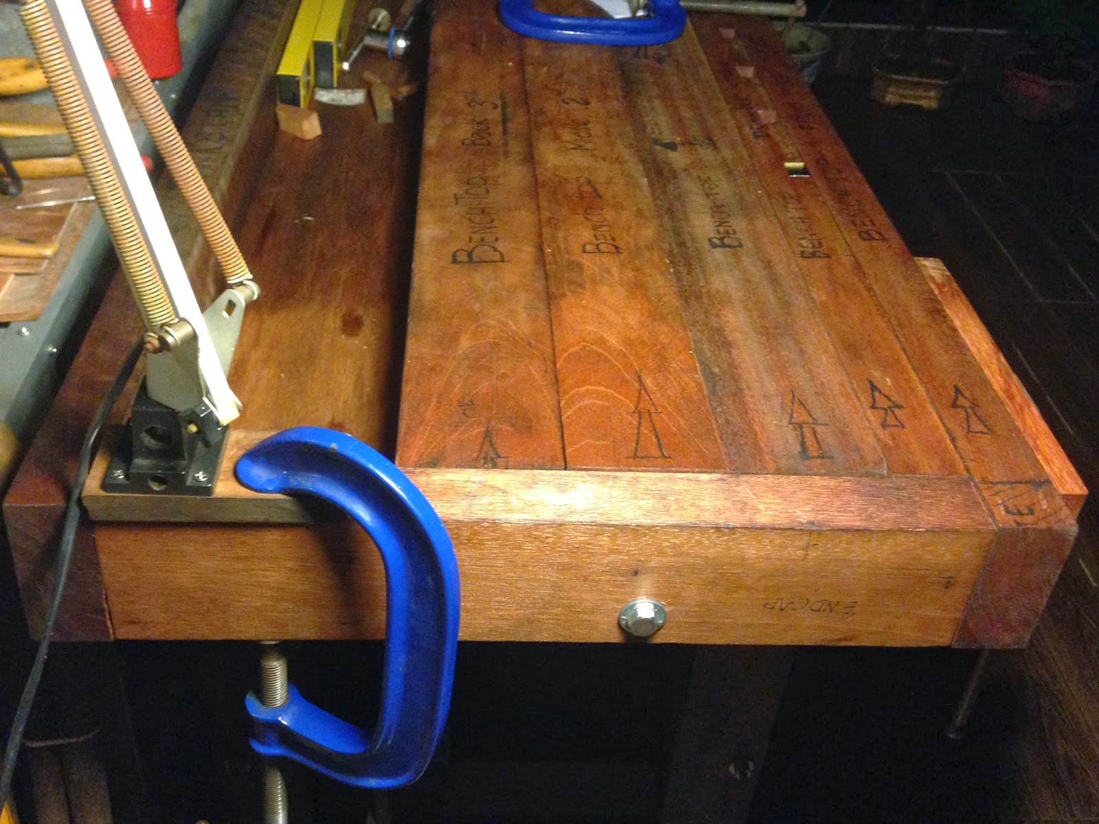 Making a Woodworking Bench - Making the bench top.