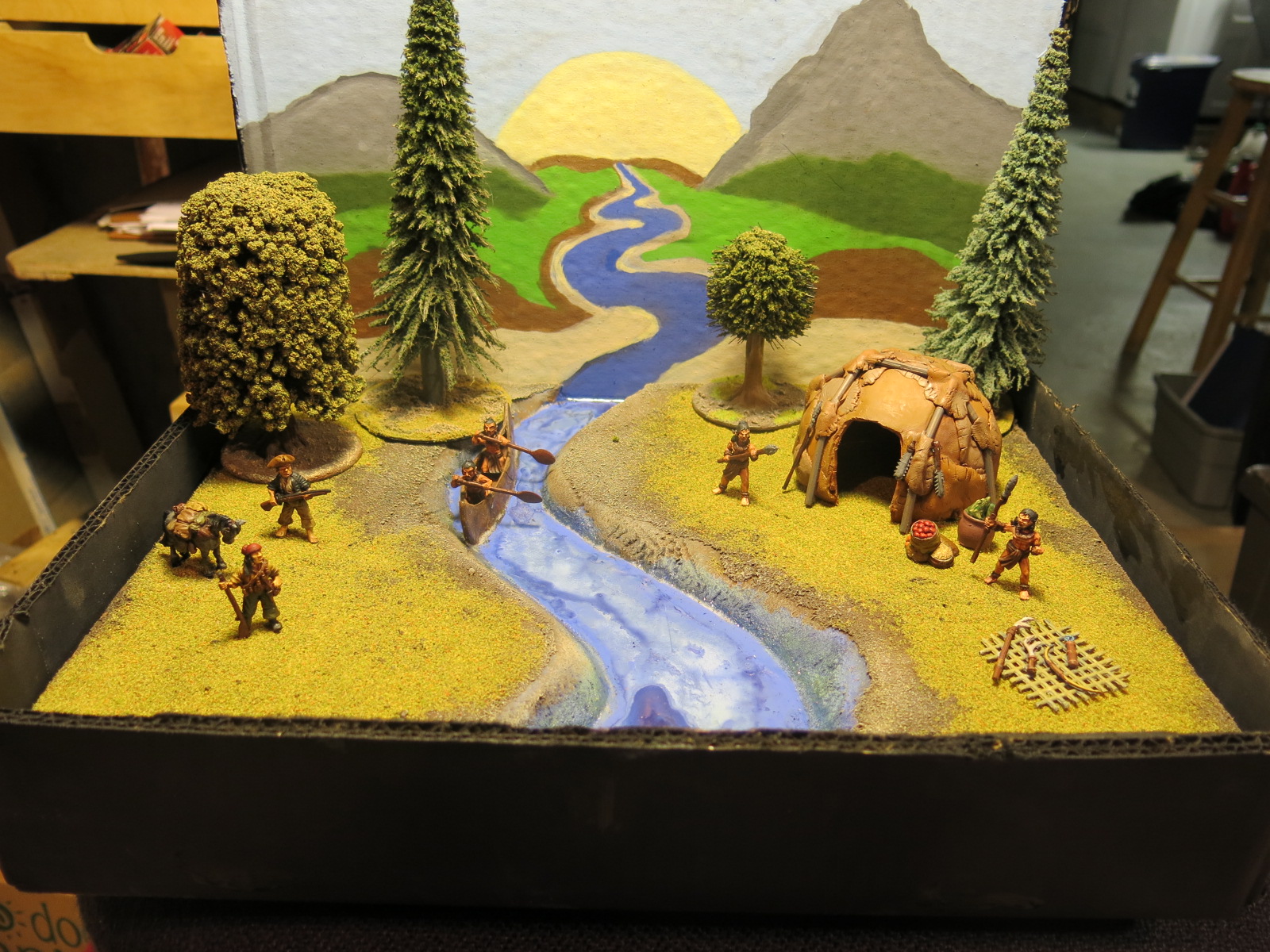 Plastic Legions: Family Hobby time, A Woodland Indians Diorama