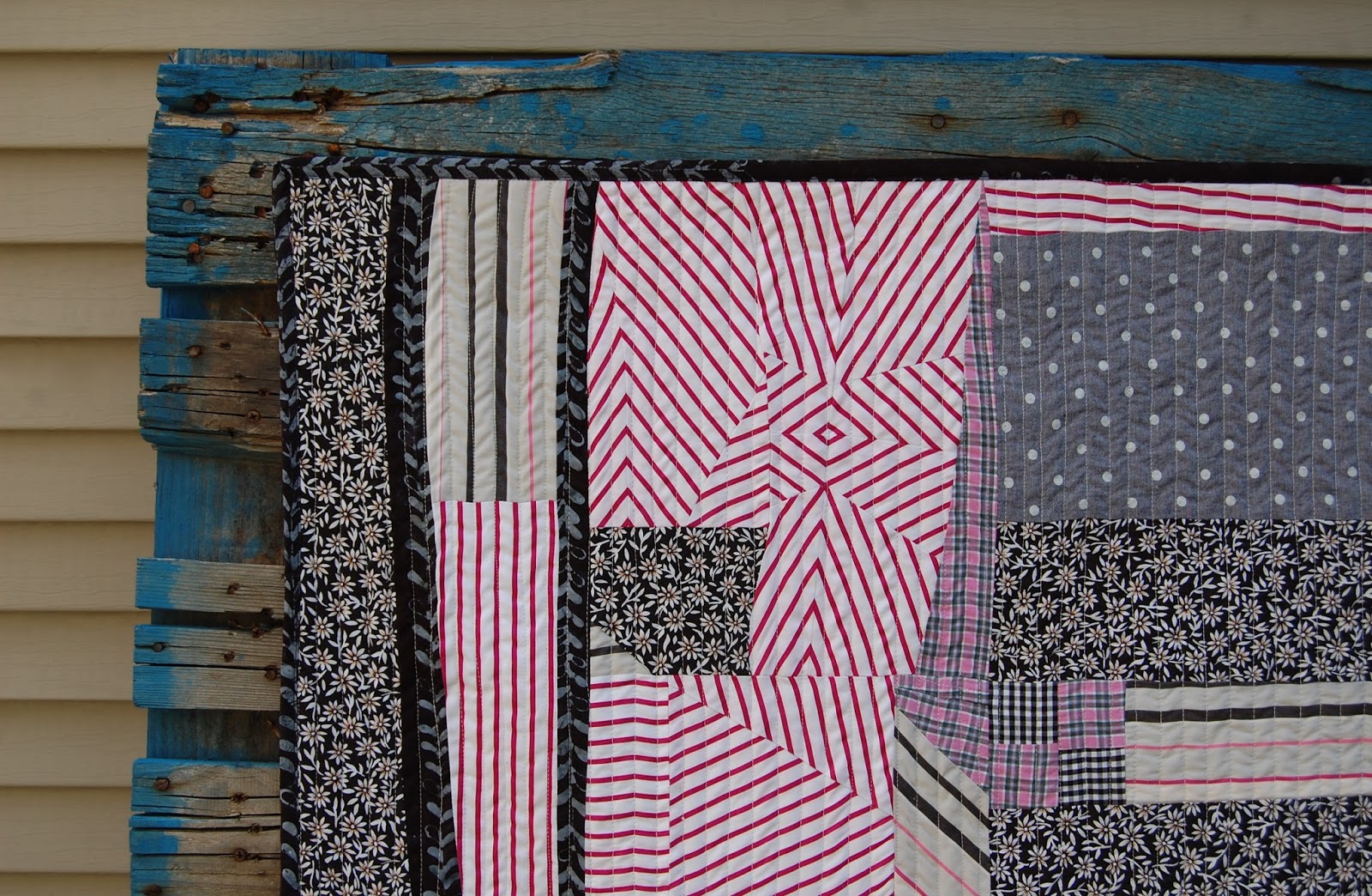 birds of the air quilts: Urban garden modern improv wall quilt