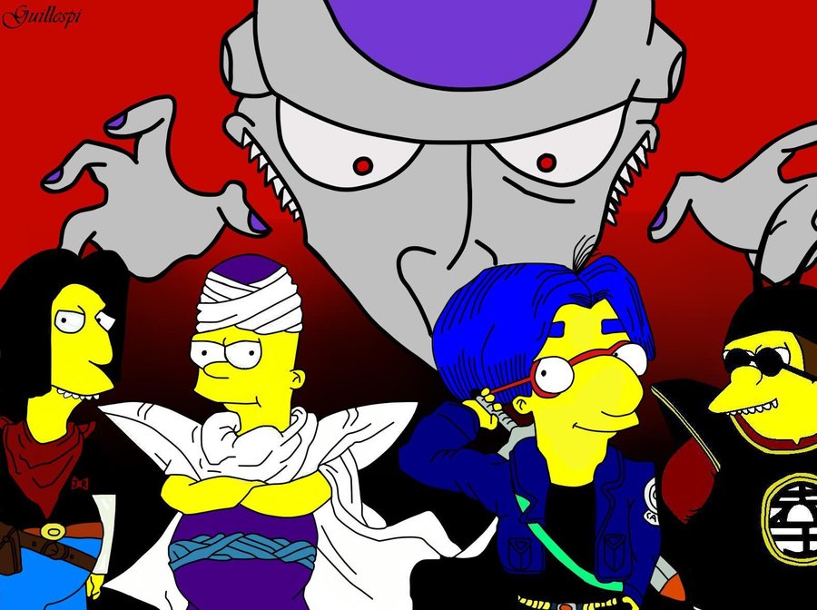 Dragon Ball Z crossover with The Simpsons | Anime Jokes Collection
