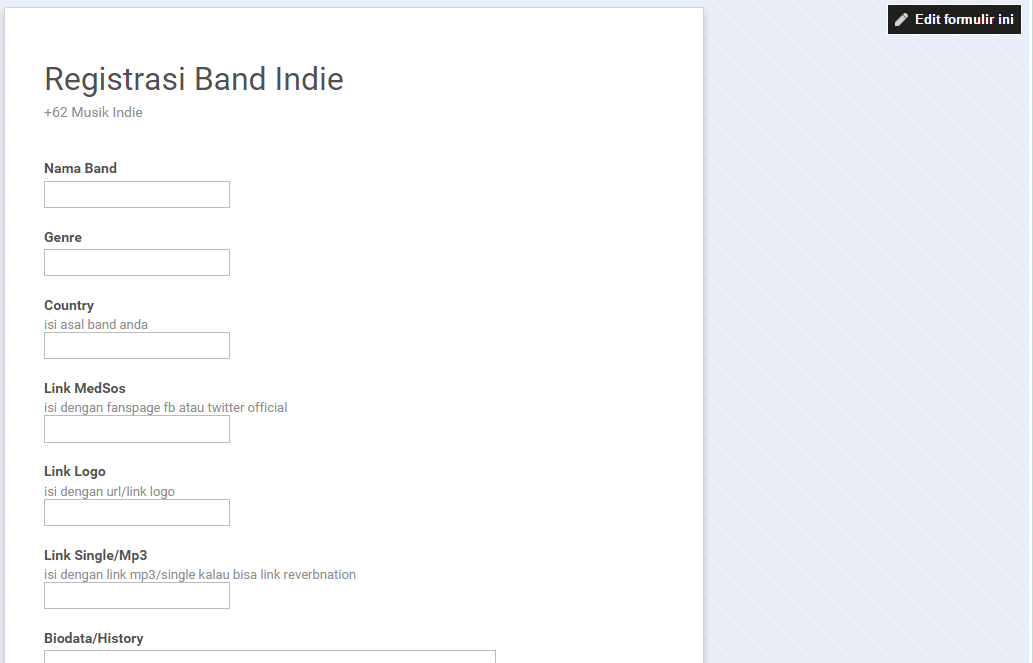 CS: Tutorial Membuat Formulir Online dengan Google Docs Terbaru