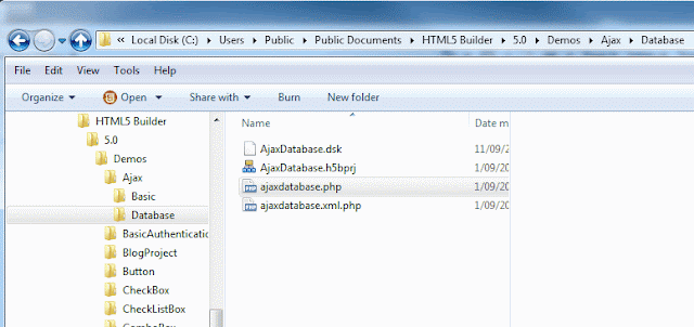 Learning Embarcadero HTML5Builder: Demo Ajax Database