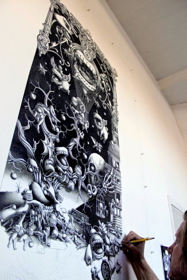 Joe Fenton Art - A Triptych - The Landing 2012 - Panel 1 | Graphic ...