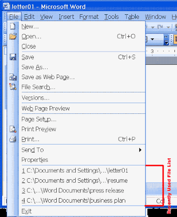 Microsoft word में file menu का प्रयोग कैसे करे।