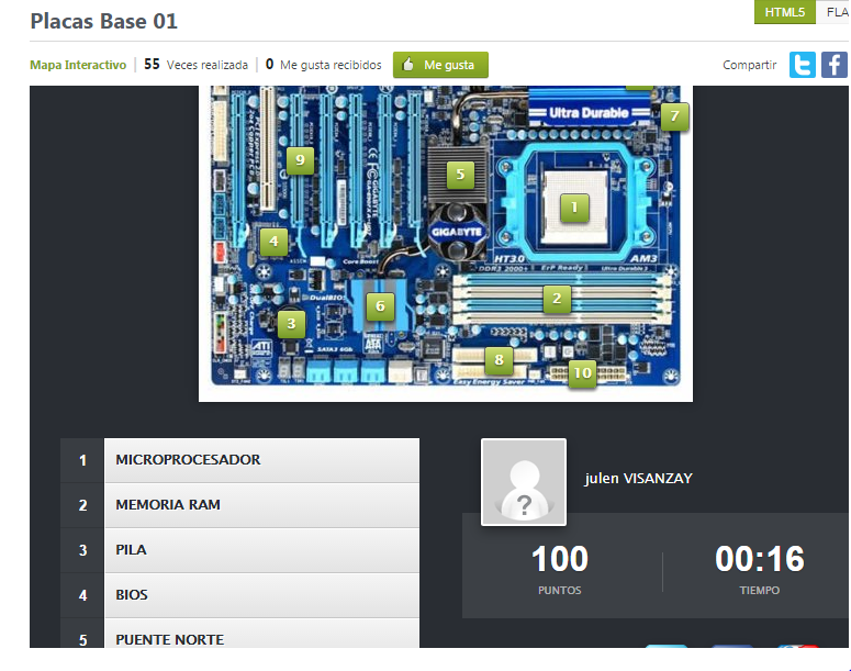 informática: EJERCICIOS PLACA BASE