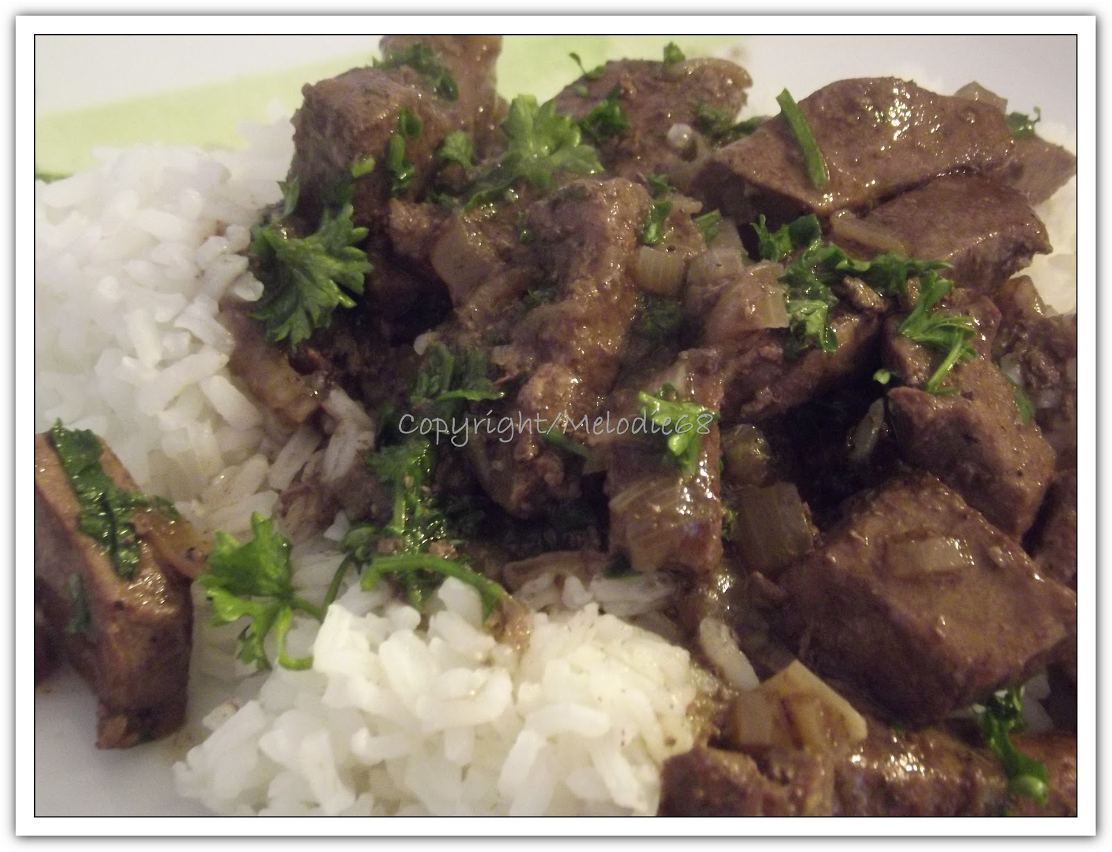 ♥ Les Gourmandises de Melodie68 ♥: Plat du jour : Foie de porc sauce à ...