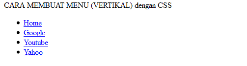 Cara Membuat Menu secara Horisontal atau Vertikal dengan CSS ~ ONE STEP