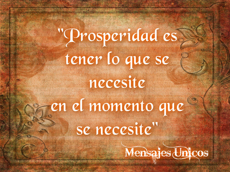 MENSAJES UNICOS: PROSPERIDAD