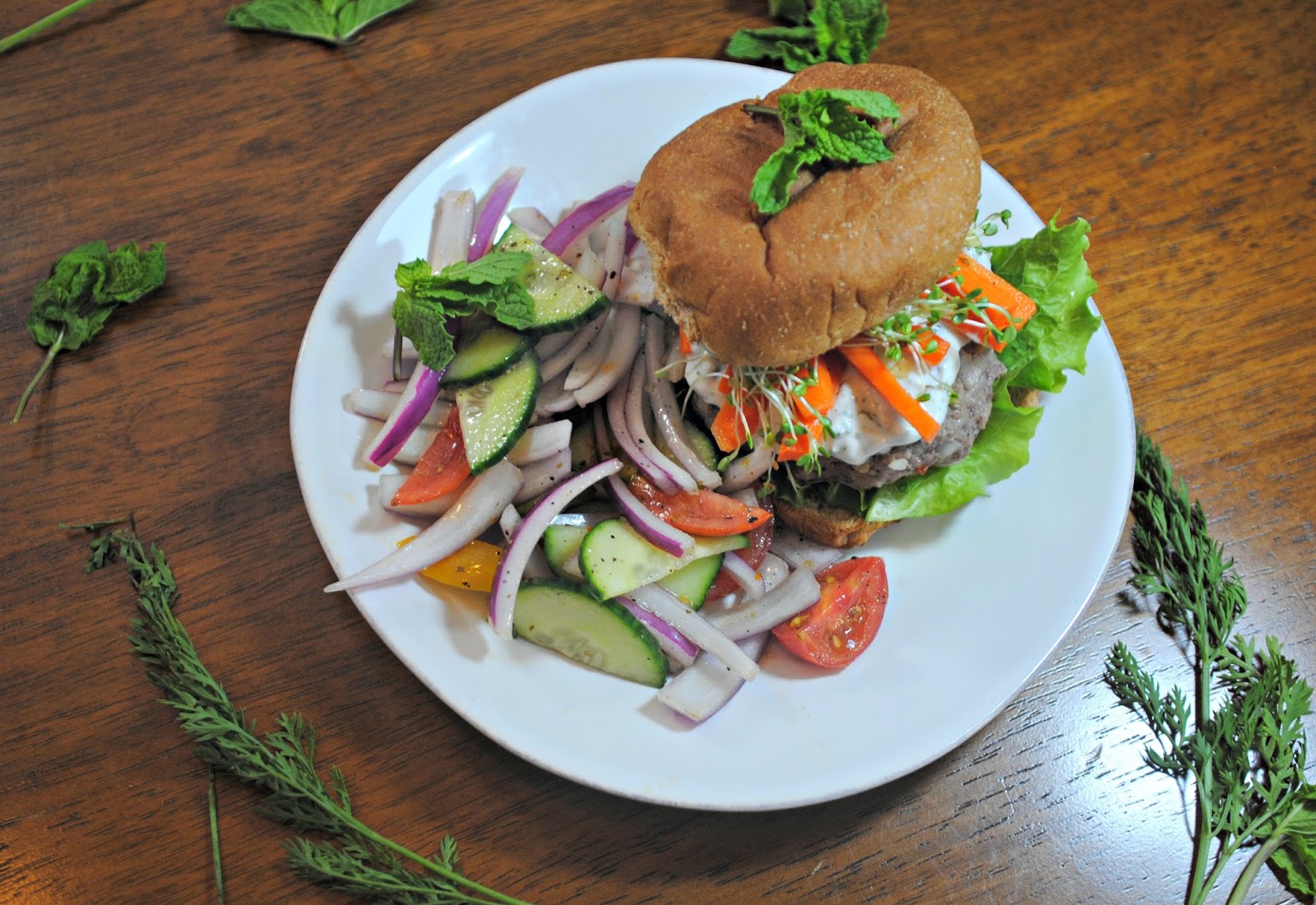 GourmetGents: Pastiche of Exoticized "Other" (Moroccan lamb burgers)