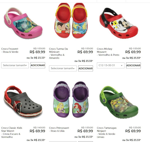 Crocs em Promoção no Privalia com entrega rápida!!!