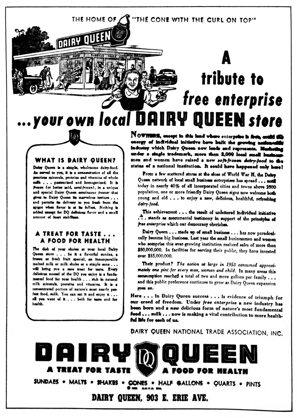 Brady's Bunch of Lorain County Nostalgia: 1950's Lorain Dairy Queen Ads