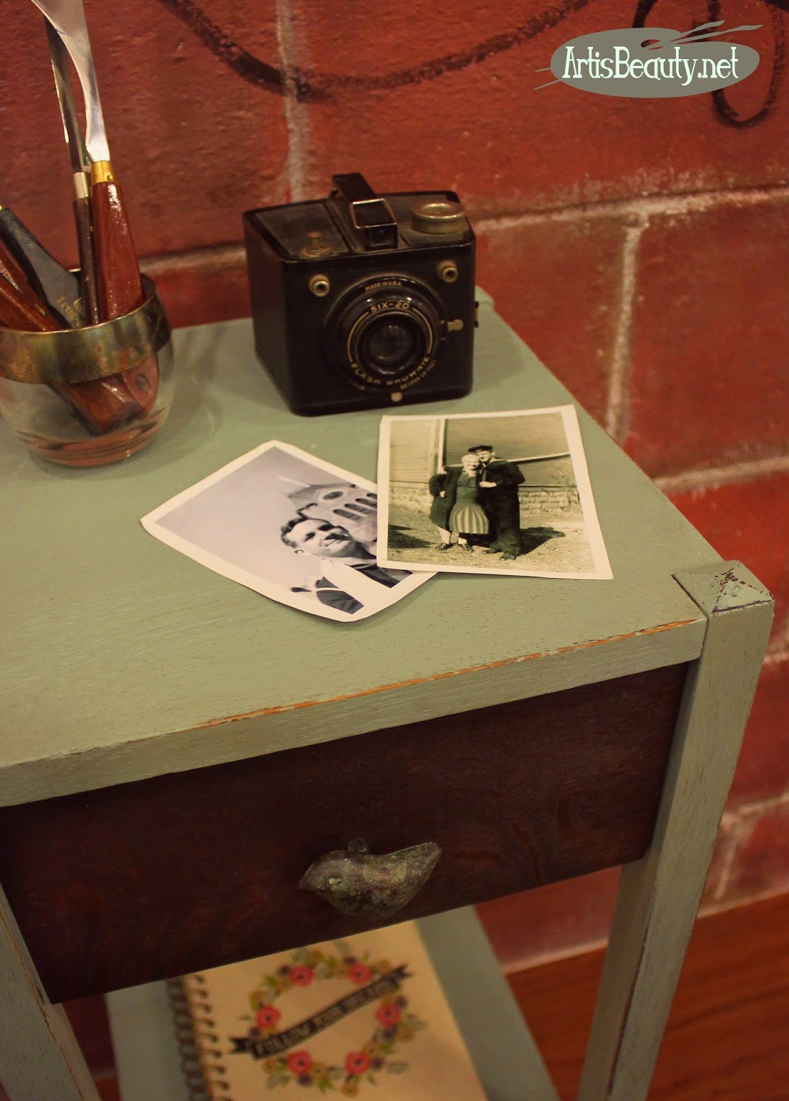 ART IS BEAUTY: Rustic Phone Table Makeover Themed Furniture Makeover