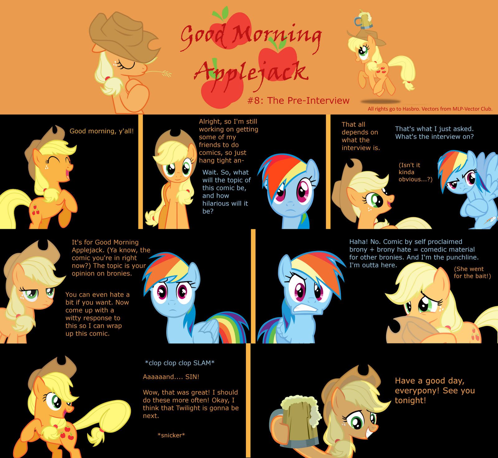 The Midnight Brony: Good Morning Applejack #8: The Pre-Interview