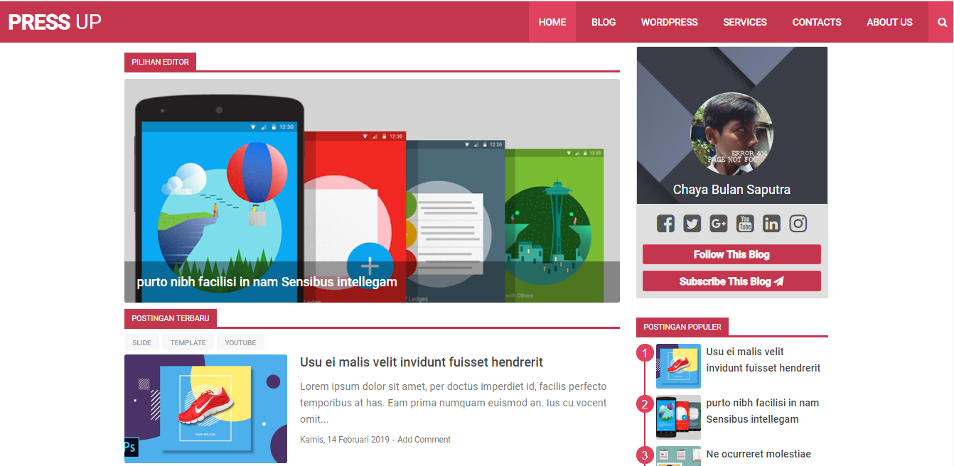 Template Blogger Responsive - Enter Blogger