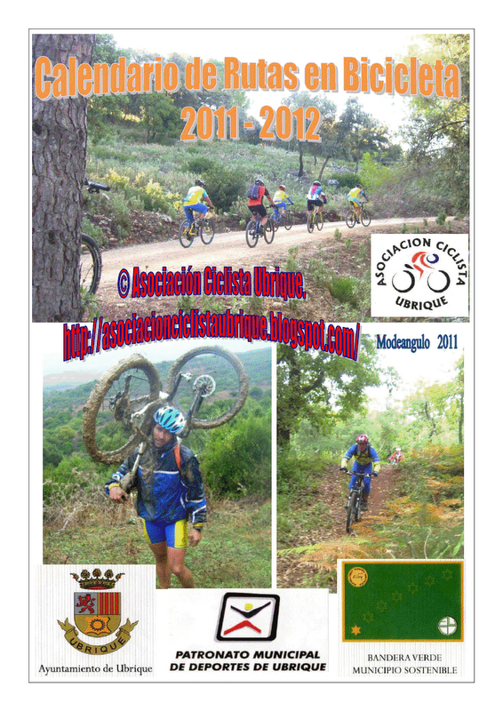 ASOCIACIÓN CICLISTA UBRIQUE: CALENDARIO DE RUTAS 2011-2012