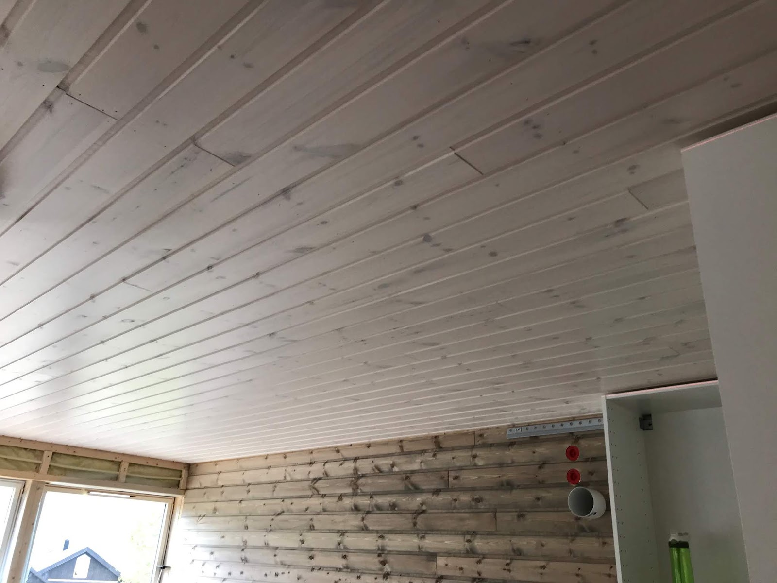 Hytta i Gisnadalen: Panel tak og kjøkken