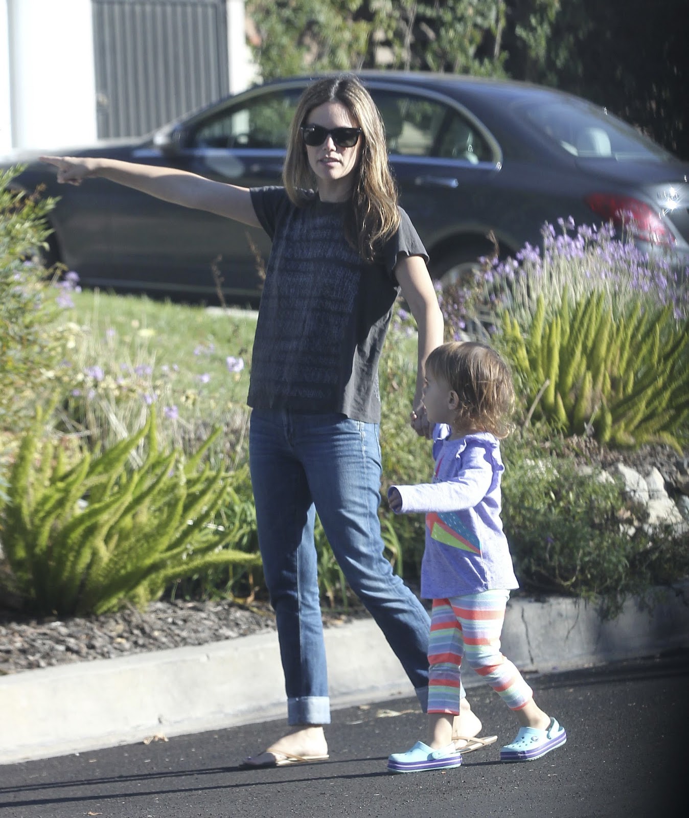 Rachel Bilson taking her daughter Briar Rose for a stroll around the ...