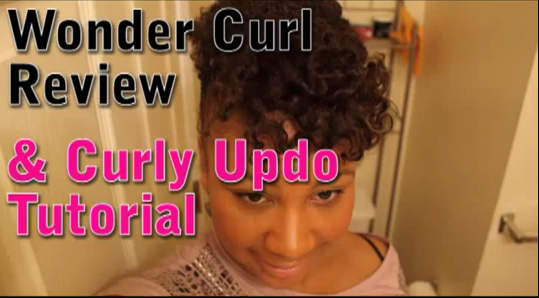 AriDeonne: Curly Natural Hair Updo using Wonder Curl