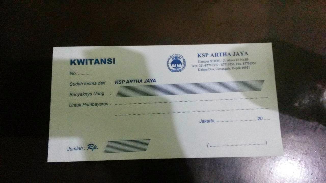 Contoh Bukti Setoran Koperasi - Delinewstv