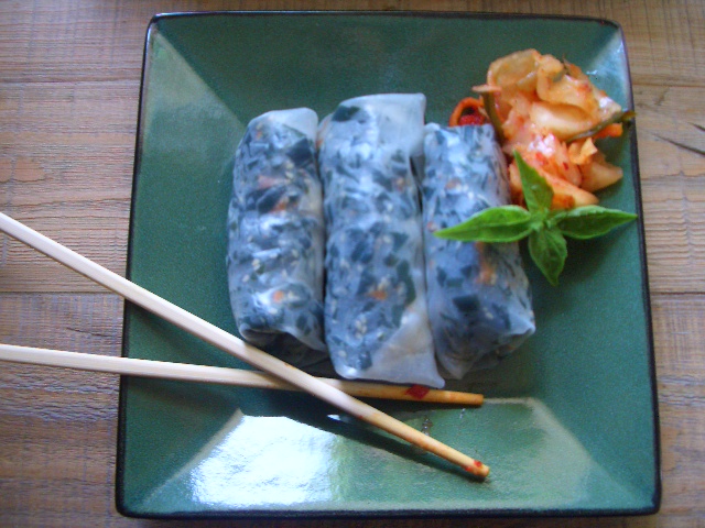 Little Bites Of Joy: Seaweed Salad Rice Wraps with KimChi...