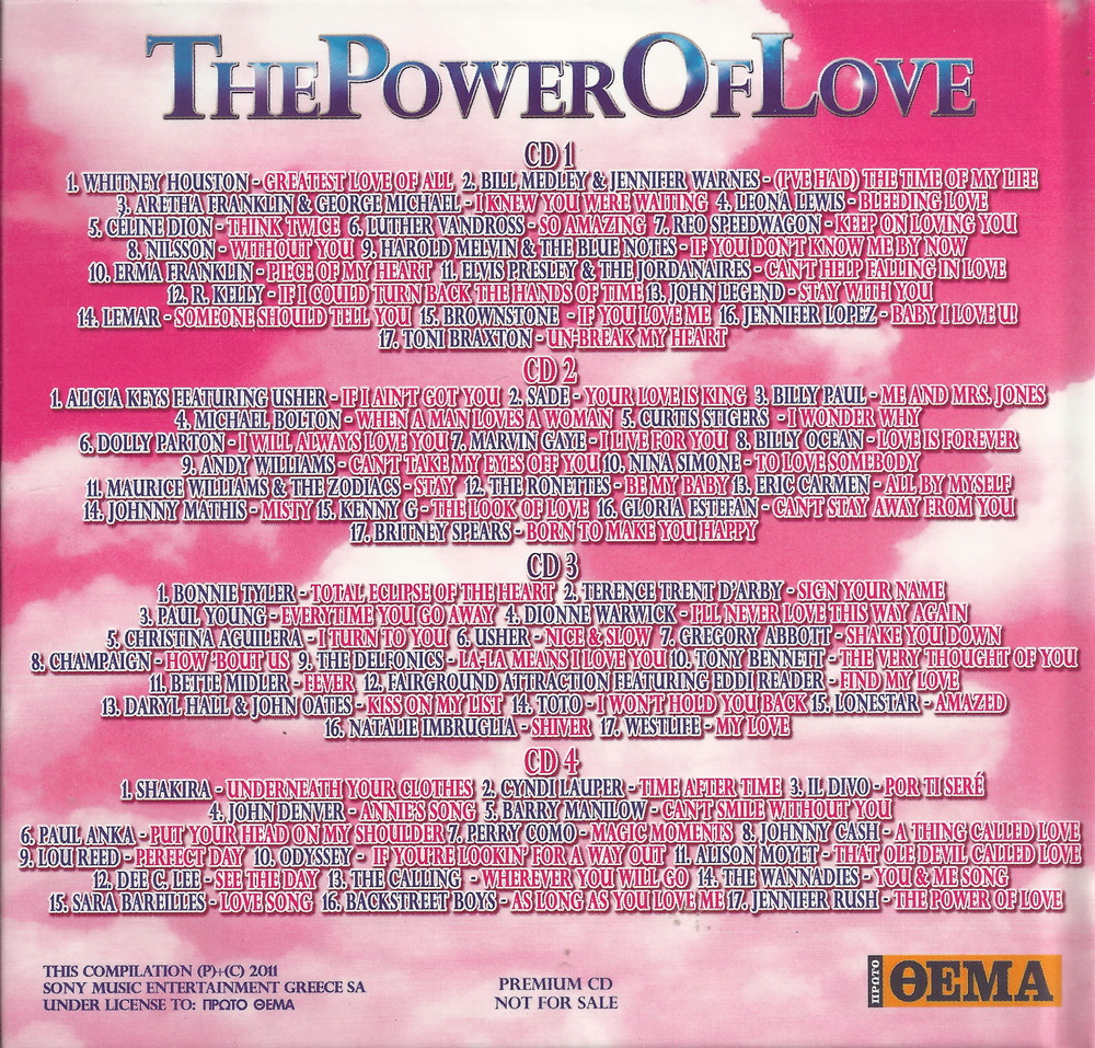 [Pop/Ballads] Various Artists - The Power Of Love (2011) [4CD] [FLAC]