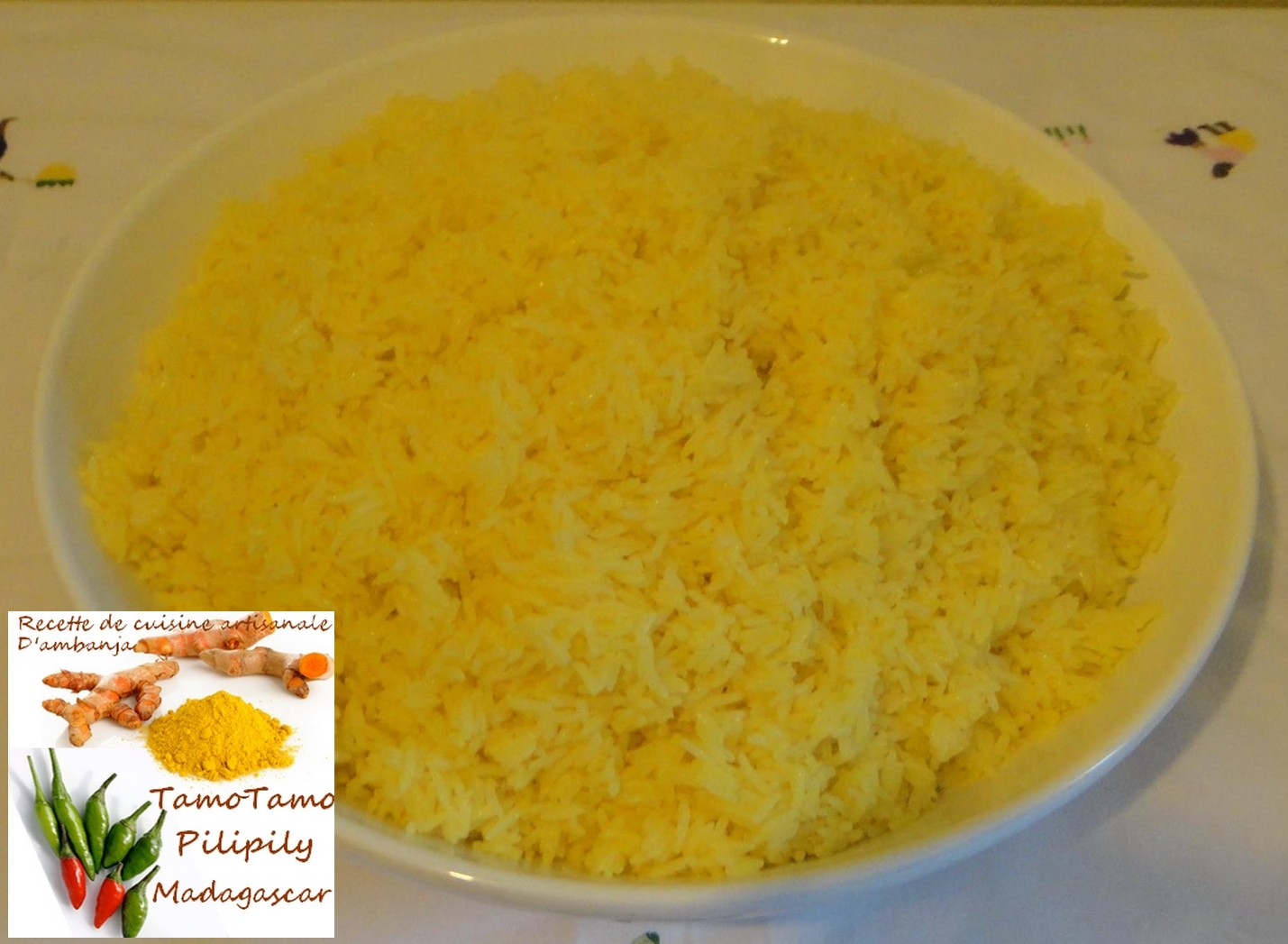 Cuisine artisanale d'Ambanja ( Madagascar ): Le riz au coco jaune