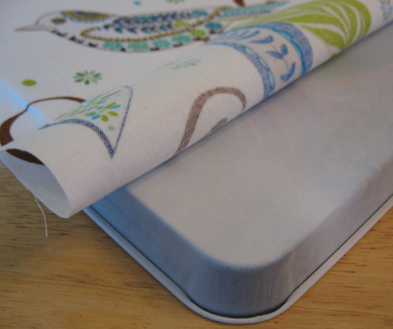 Aux Belles Choses: Fabric Covered Magnet Board Tutorial