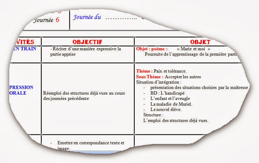 journal de classe 6eme année de module 0 a module 8 - موارد المعلم