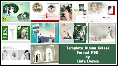 Template Album Kolase Format PSD Volume-3 - Album Kolase Wedding ...