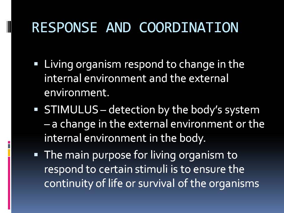 Biology: COORDINATION AND RESPONSE