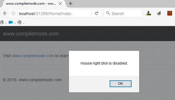 Disable Mouse Right Click On Entire Aspnet Mvc Application