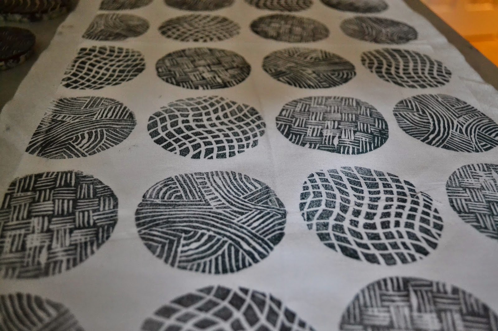 The Snarky Beagle: Design, Carve, Print: Block Printing Class Day 2