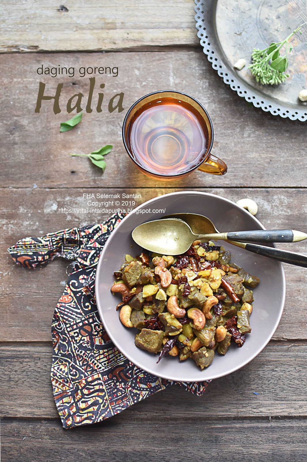 DAGING GORENG HALIA & BIJI GAJUS ...ada biji gajus dan cili kering tu ...