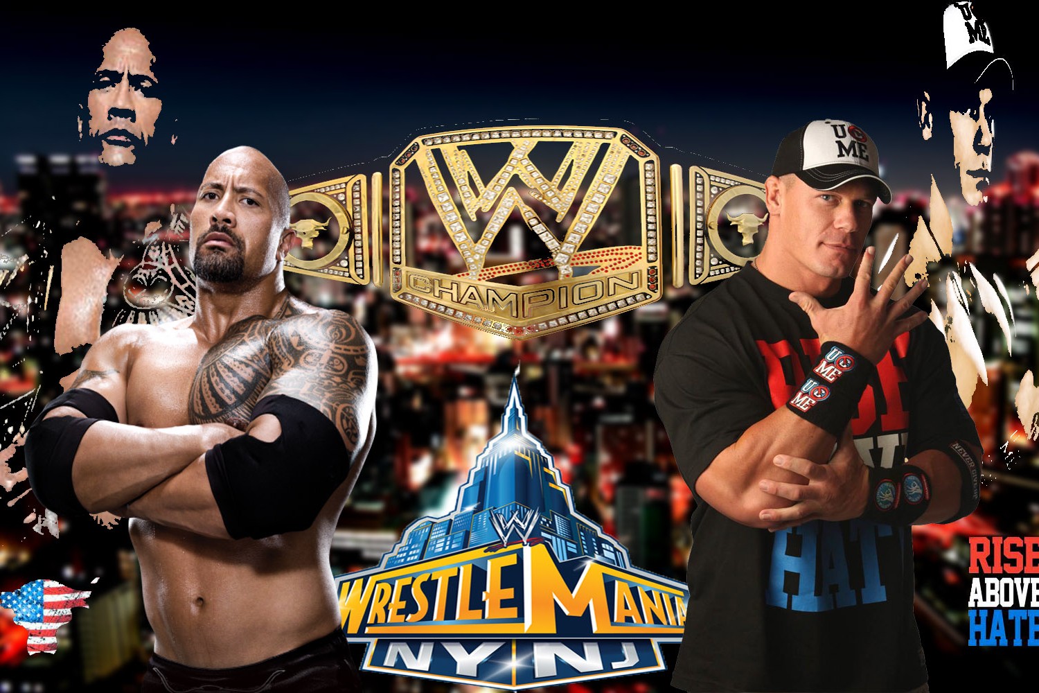 WWE Championship: The Rock vs John Cena.