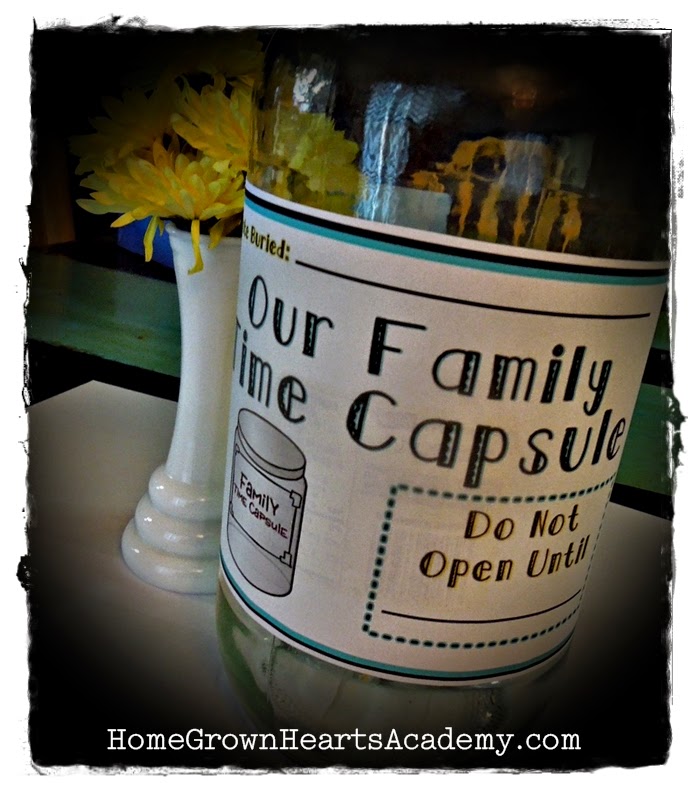 Home Grown Hearts Academy Homeschool Blog: Make A Time Capsule