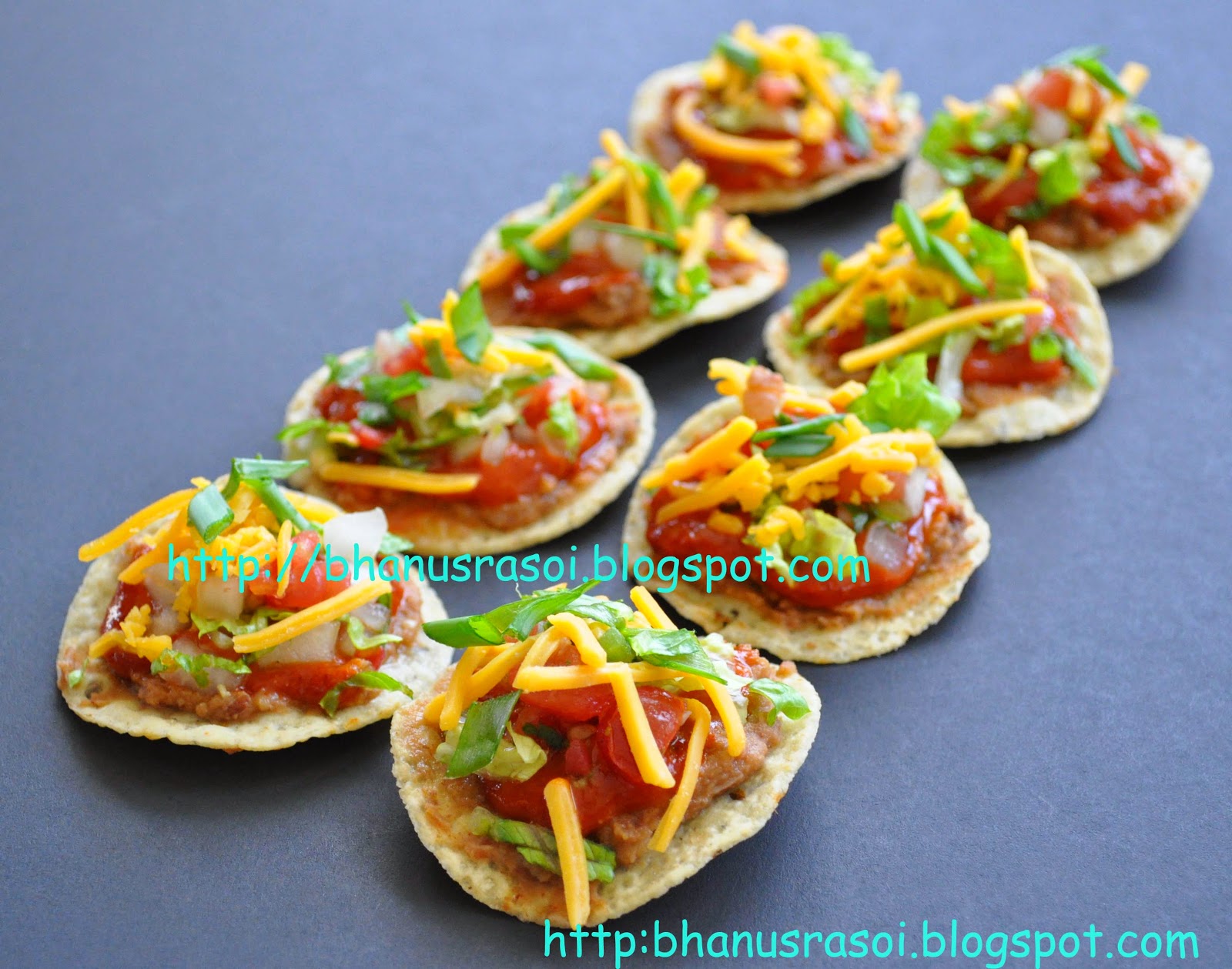 Bhanu's Rasoi-A Little Spice of Heaven: MINI TOSTADAS
