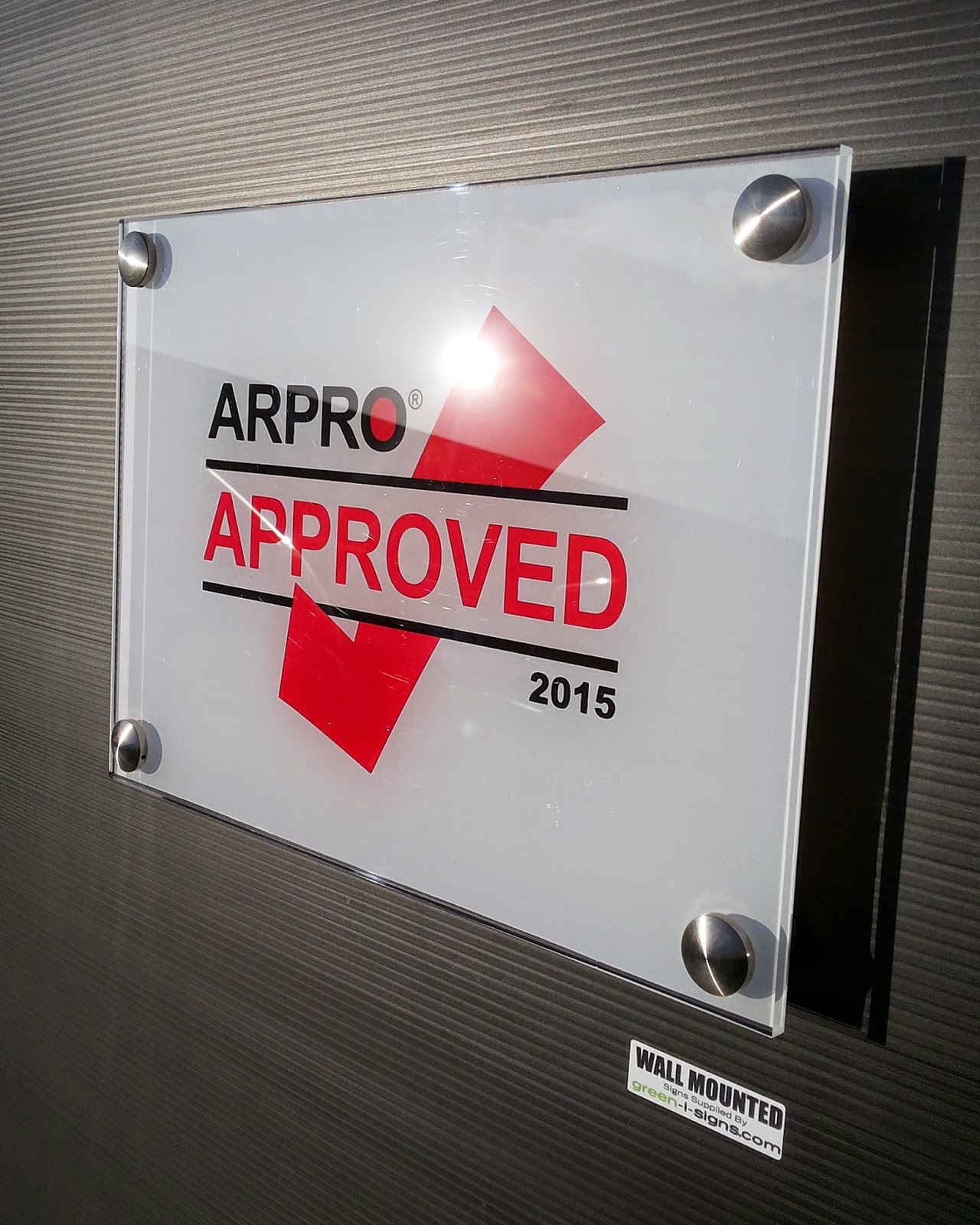 The Green I Signs Blog: 5mm clear perspex signs mounted on stainless ...