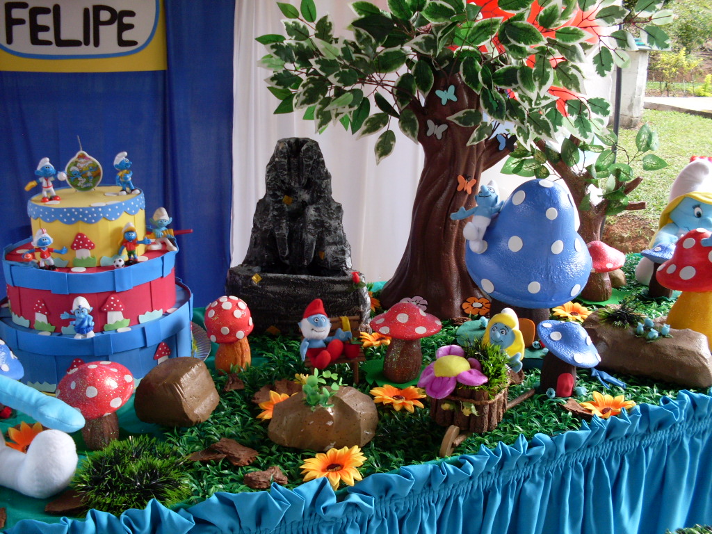 Ionarts festas: Decoração Smurfs