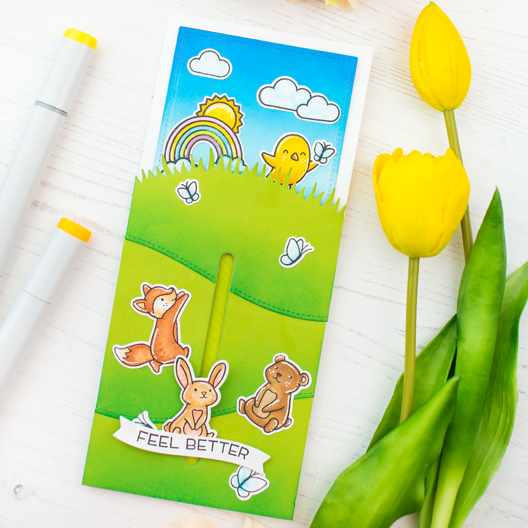 Lawn Fawn Spring Series | Tall Interactive Card - Mona Tóth
